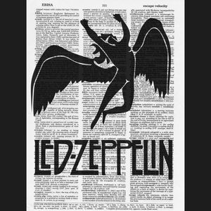 Wall Decor | Led Zeppelin Vintage Rock Music Dictionary Print | Poshmark